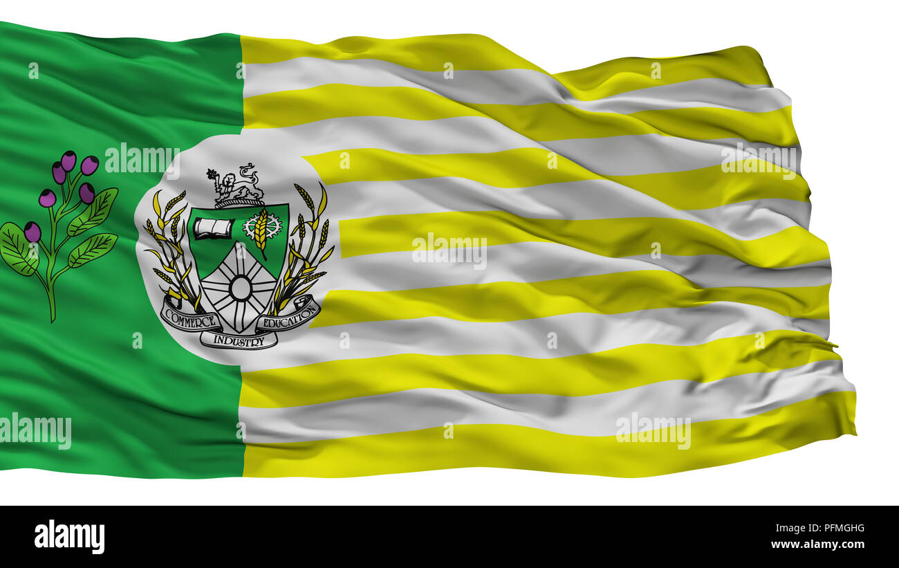 Saskatoon City Flag, Canada, Isolated On White Background Stock Photo ...