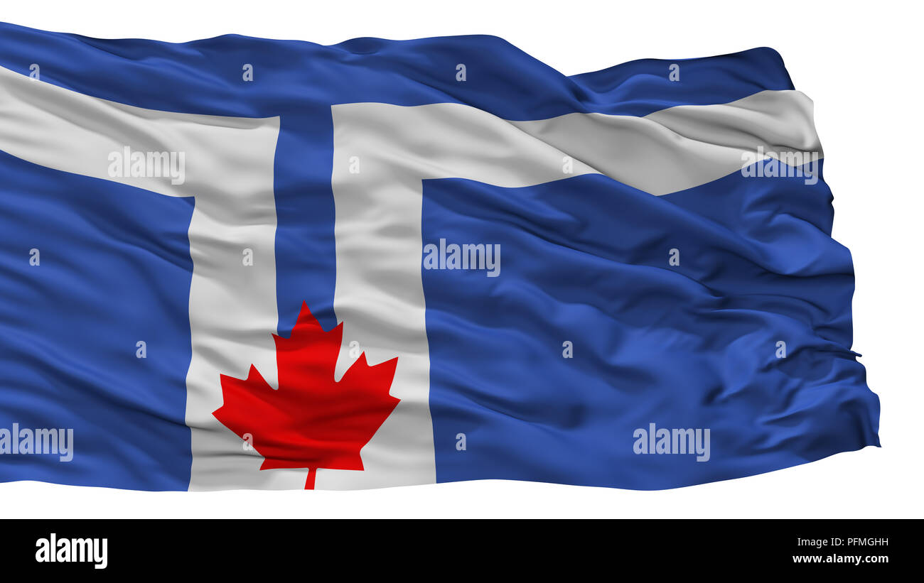 Toronto City Flag, Canada, Isolated On White Background Stock Photo - Alamy