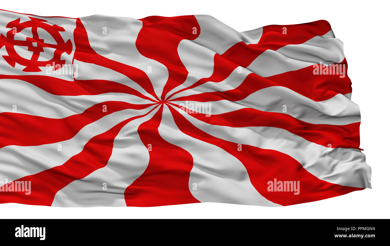 Mulhouse City Flag, France, Isolated On White Background Stock Photo ...