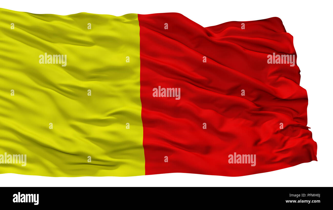 Naples City Flag, Italy, Isolated On White Background Stock Photo - Alamy