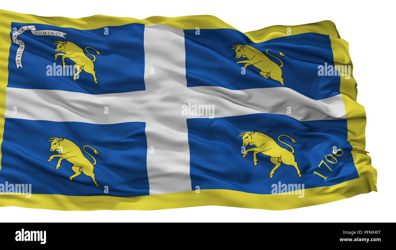 Turin City Flag, Italy, Isolated On White Background Stock Photo - Alamy