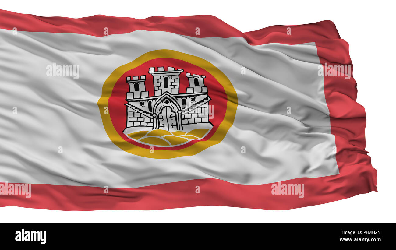 Bergen City Flag, Norway, Isolated On White Background Stock Photo - Alamy