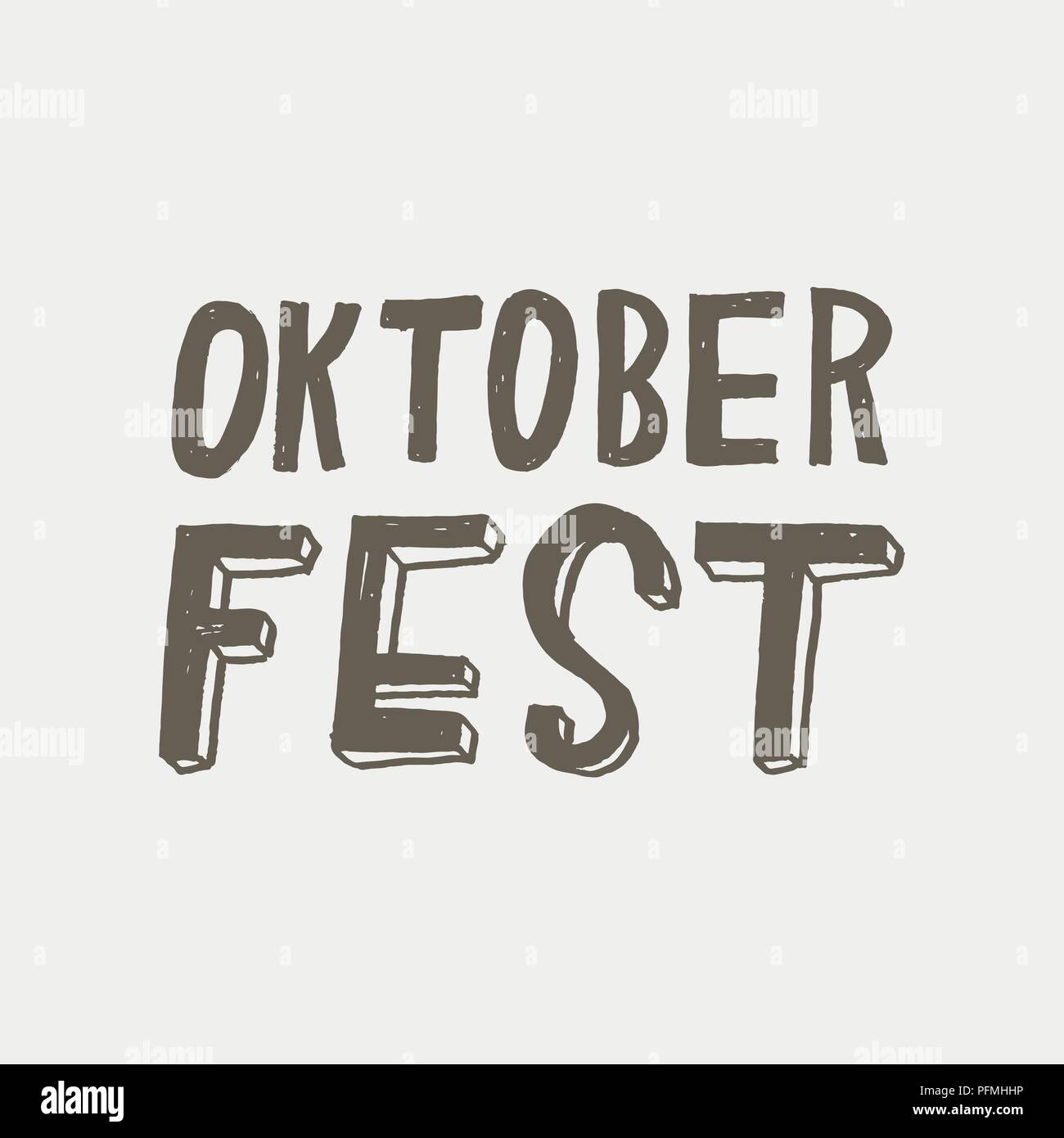 Oktoberfest lettering Calligraphy Brush Text Holiday Vector ...