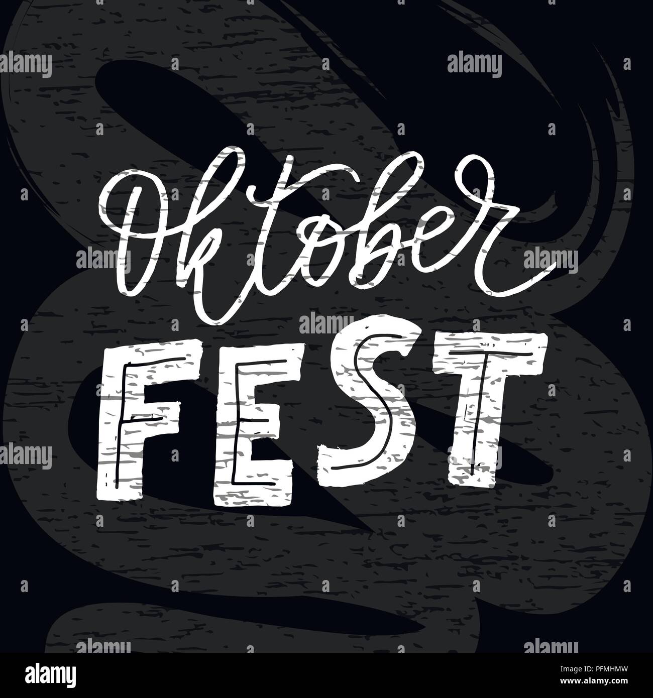 Oktoberfest lettering Calligraphy Brush Text Holiday Vector ...