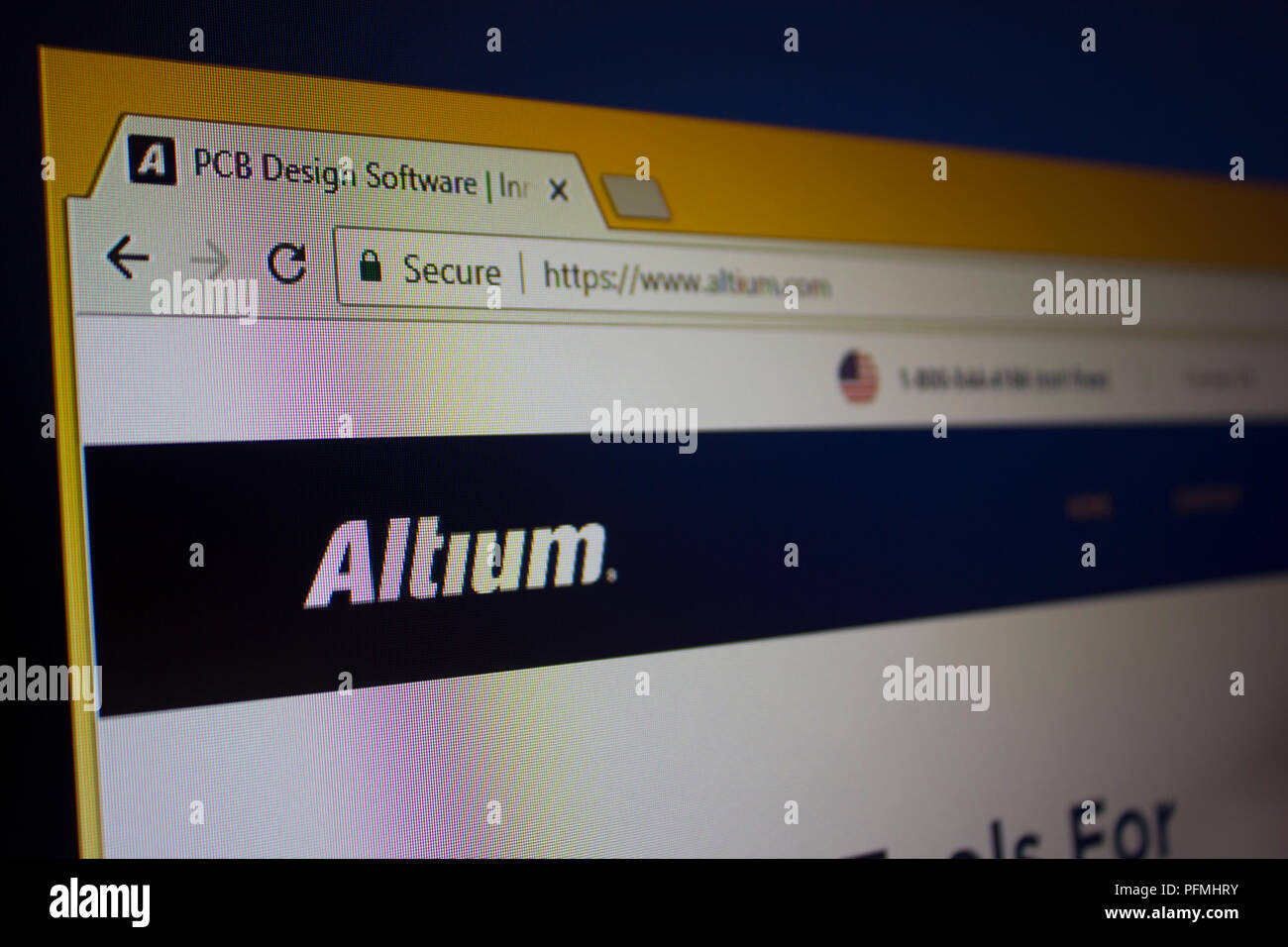 Altium Limited Website homepage Stock Photo - Alamy