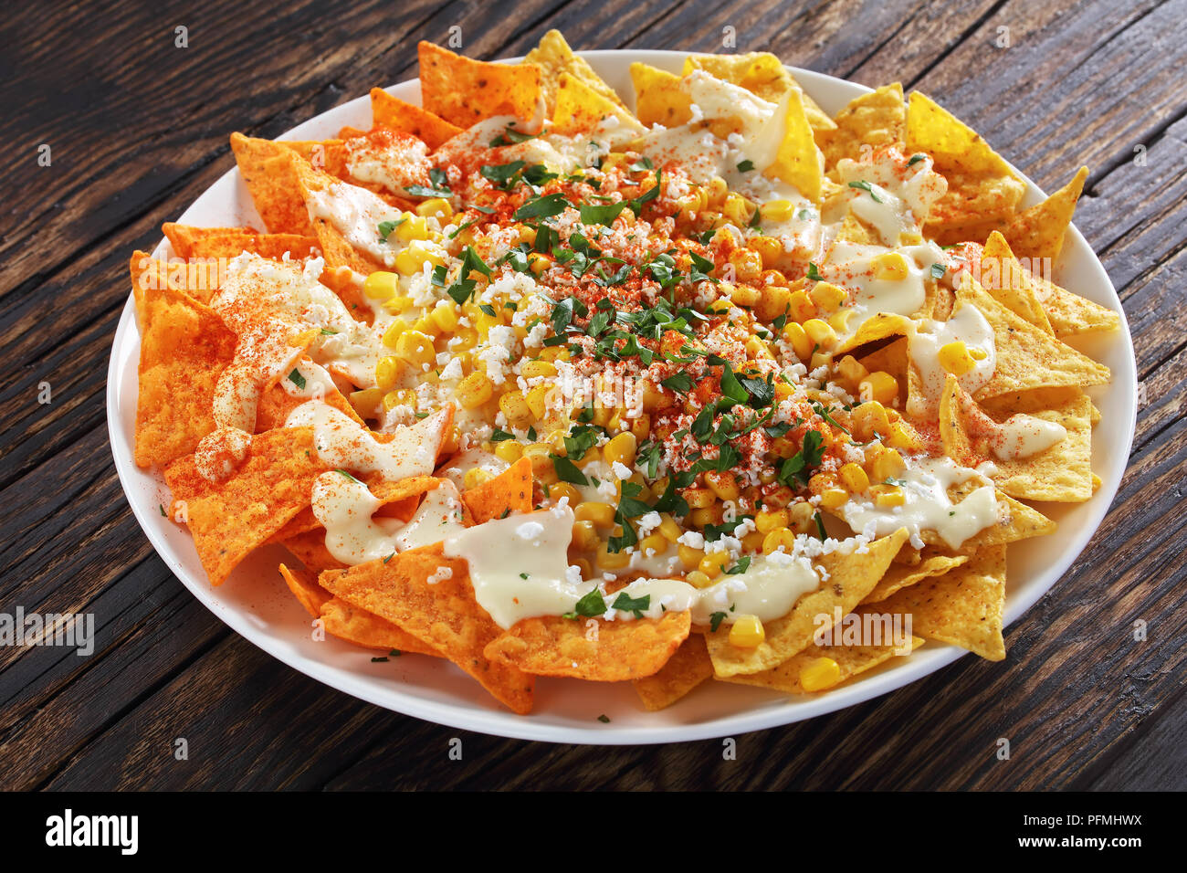 Nachos with cheese hi-res stock photography and images - Alamy