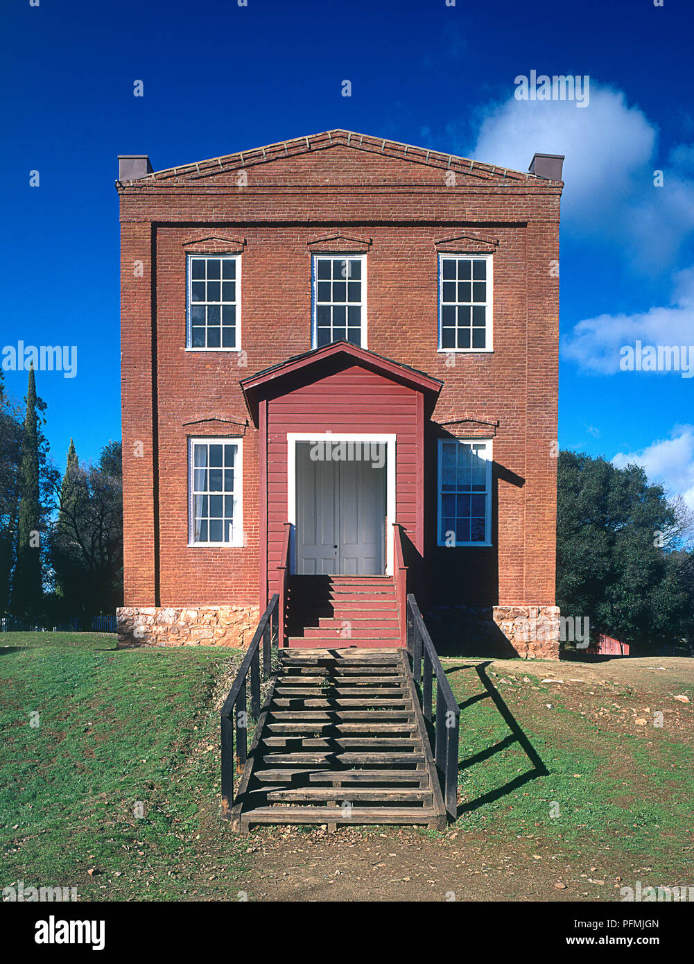 USA, California, Columbia, Columbia State Historic Park, facade of old ...