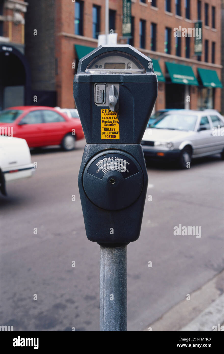Parking meter for street parking in Chicago Stock Photo - Alamy