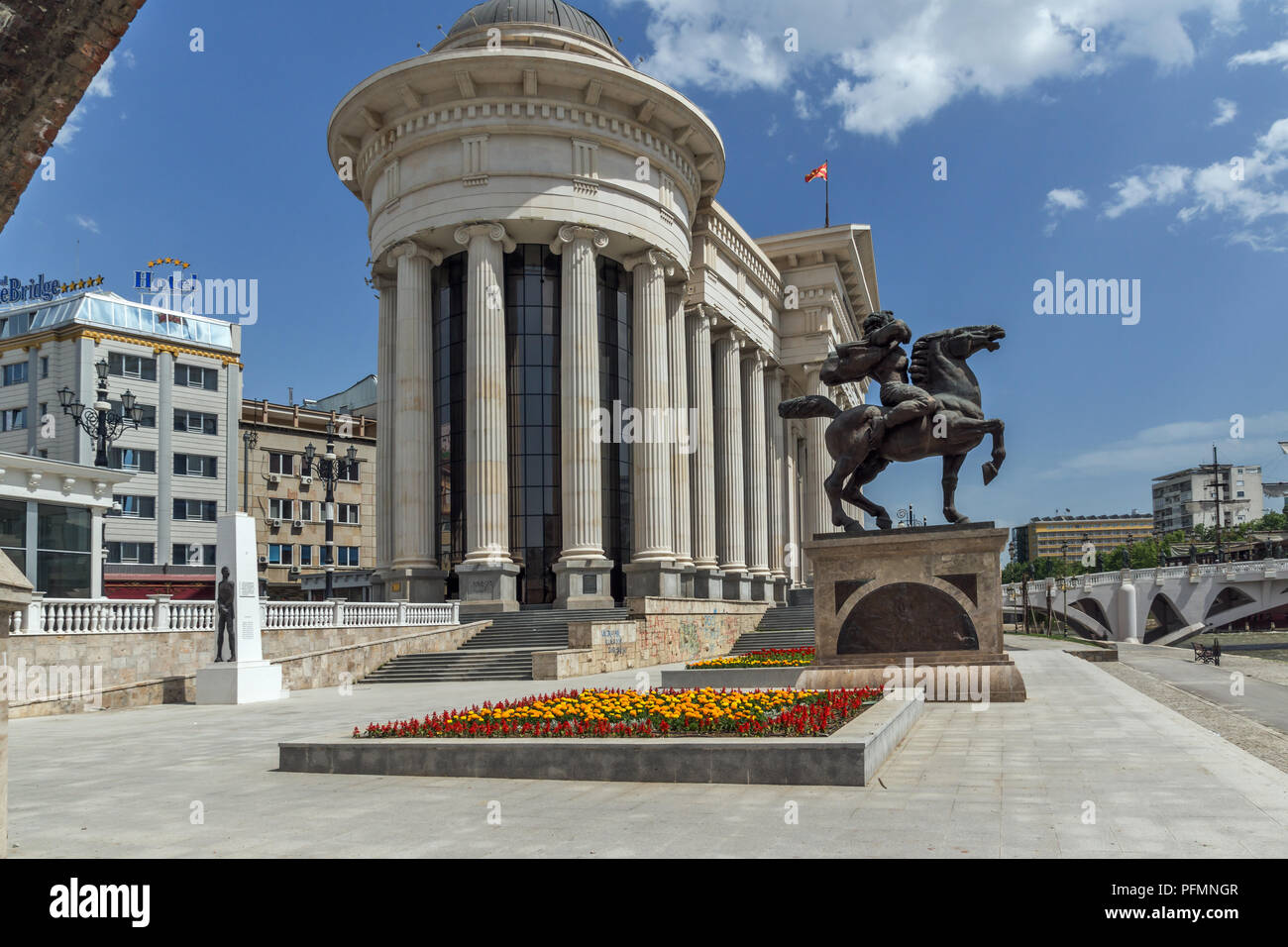 SKOPJE, REPUBLIC OF MACEDONIA - 13 MAY 2017: Skopje City Center and ...