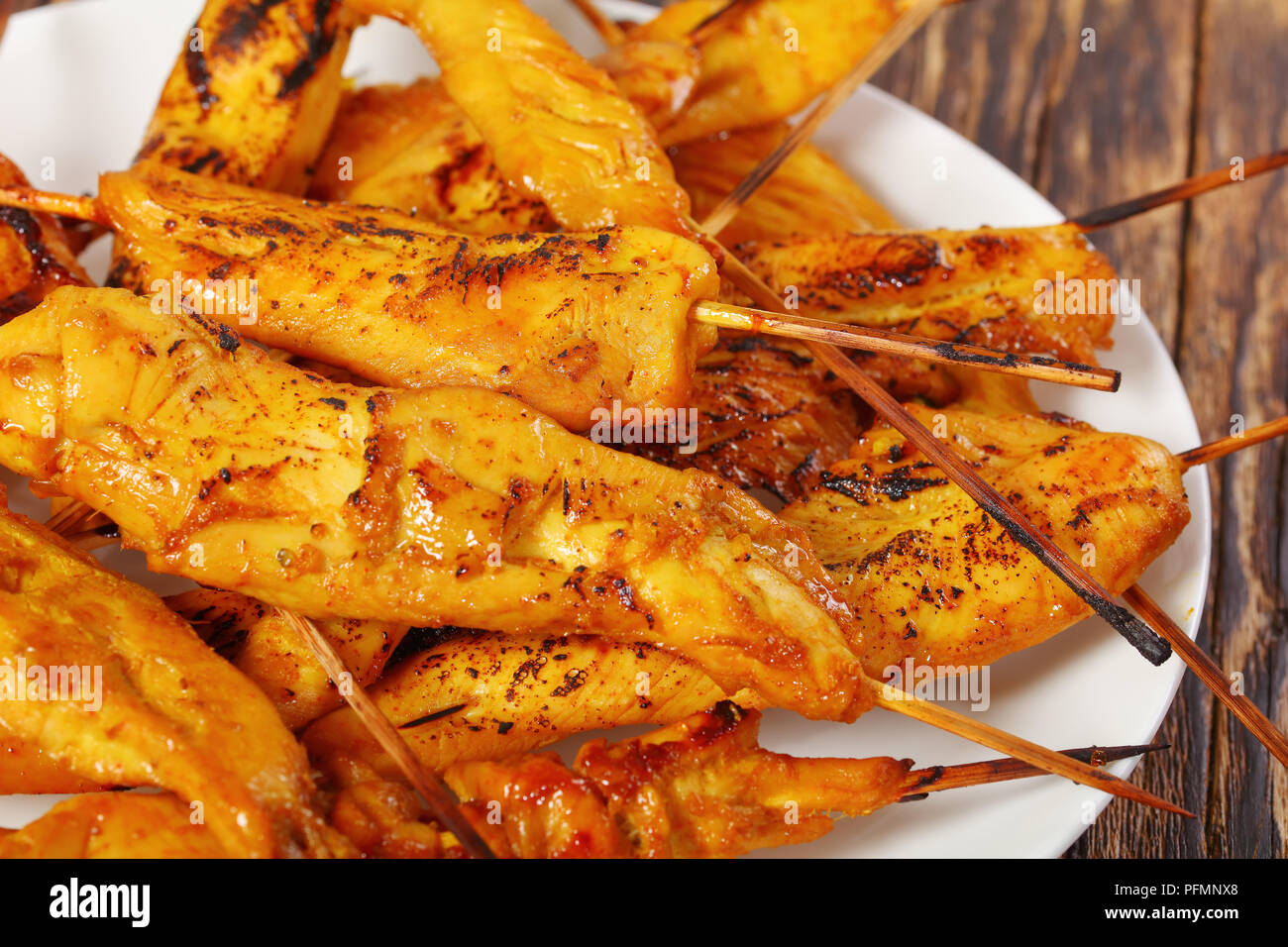 Singapore street food satay hi-res stock photography and images - Alamy
