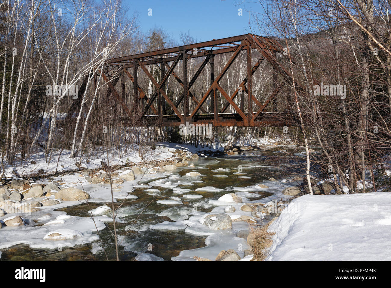 Crawford Notch State Park - Forth Iron Bridge along the Maine Central ...