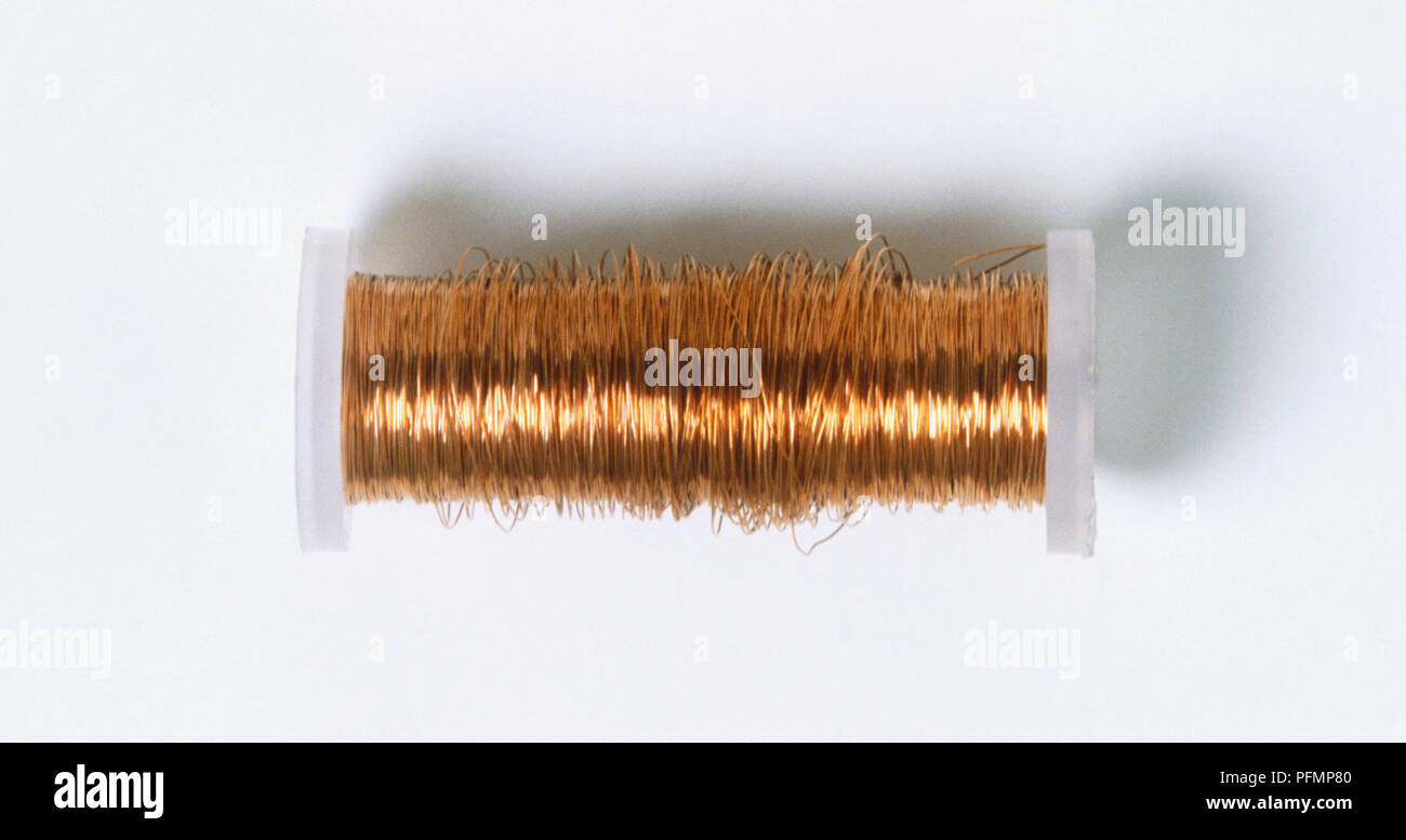 Reel of copper wire Stock Photo - Alamy