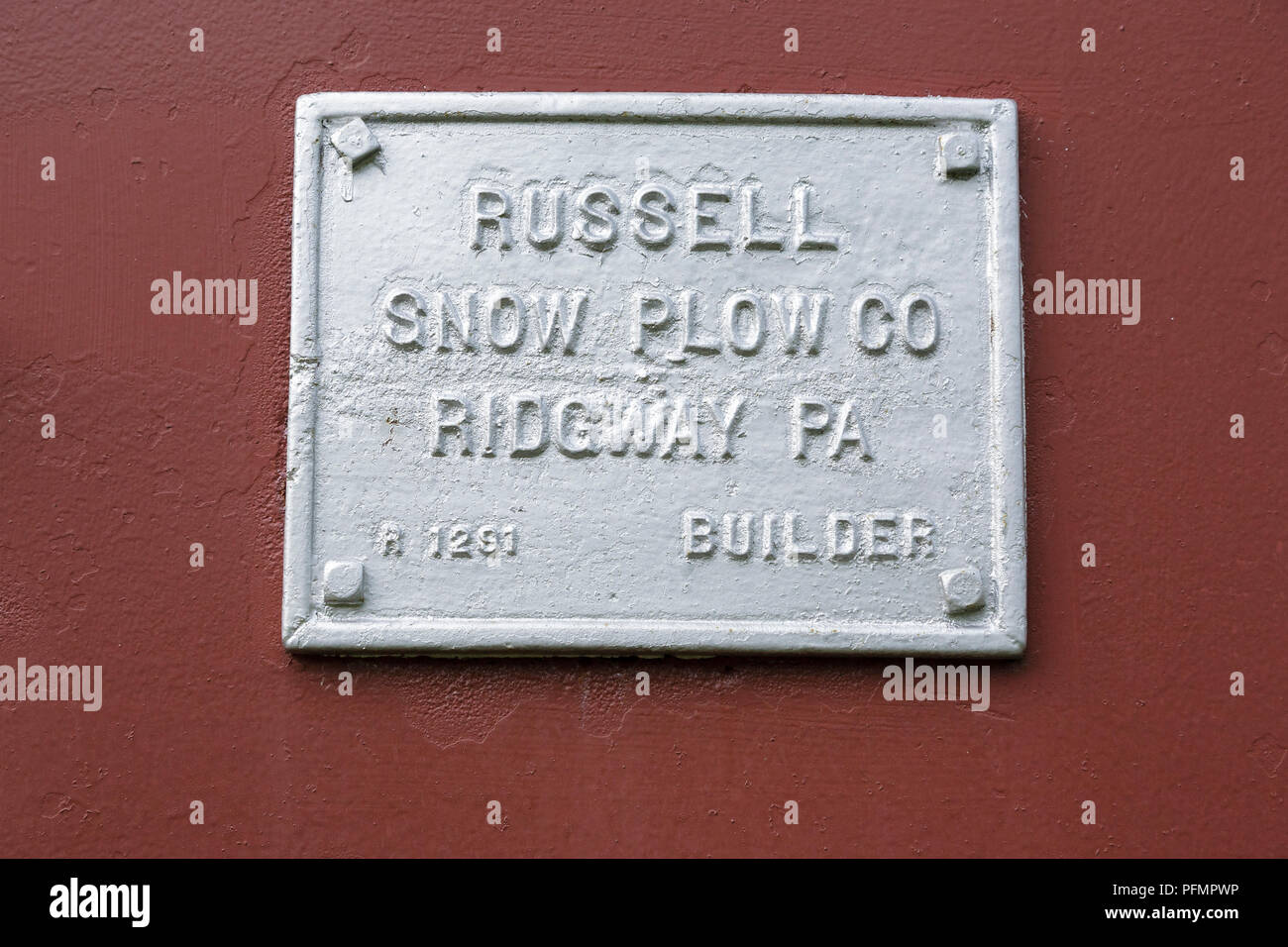 A 1951 Russell snow plow on display at the Grand Trunk Railroad Museum ...