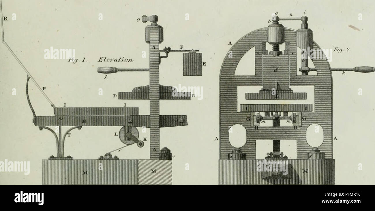 Stanhope iron printing press 18th hi-res stock photography and images ...