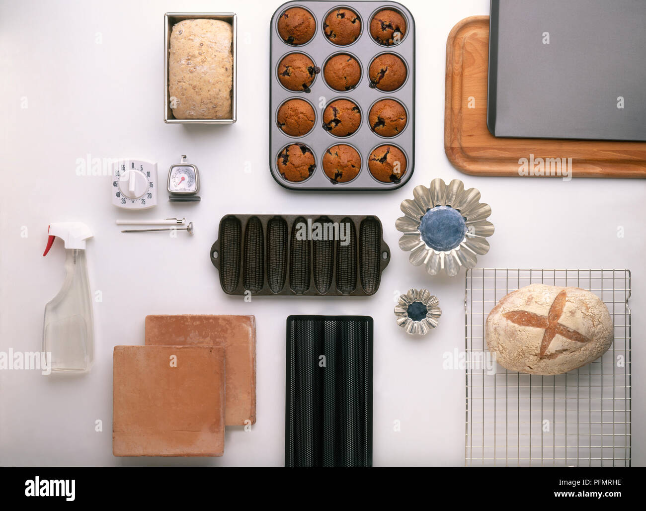 Collection of equipment used for baking various types of bread Stock ...