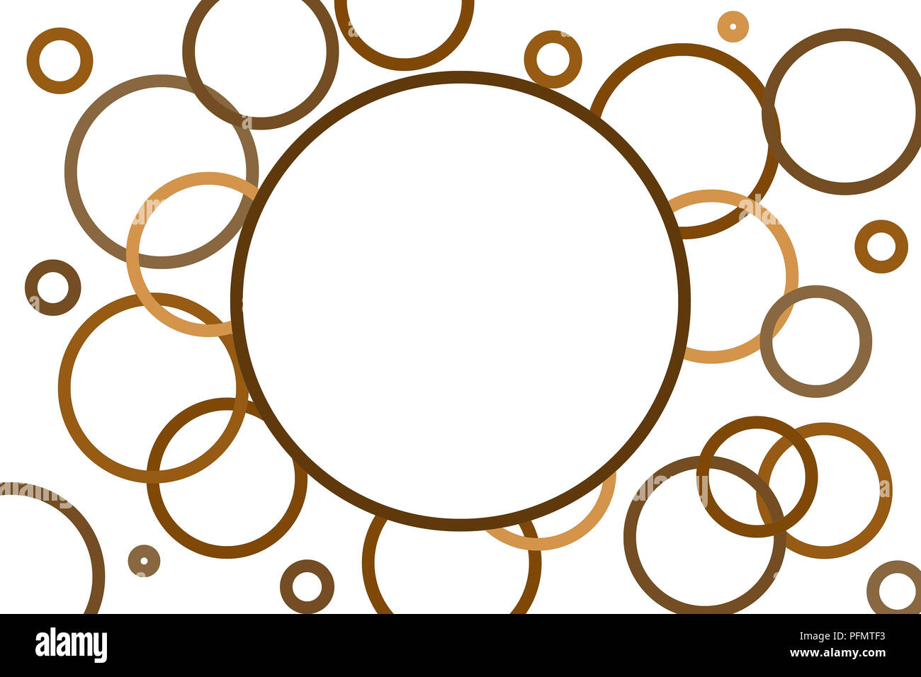 Abstract Background made from random Brown Circles with centre ...
