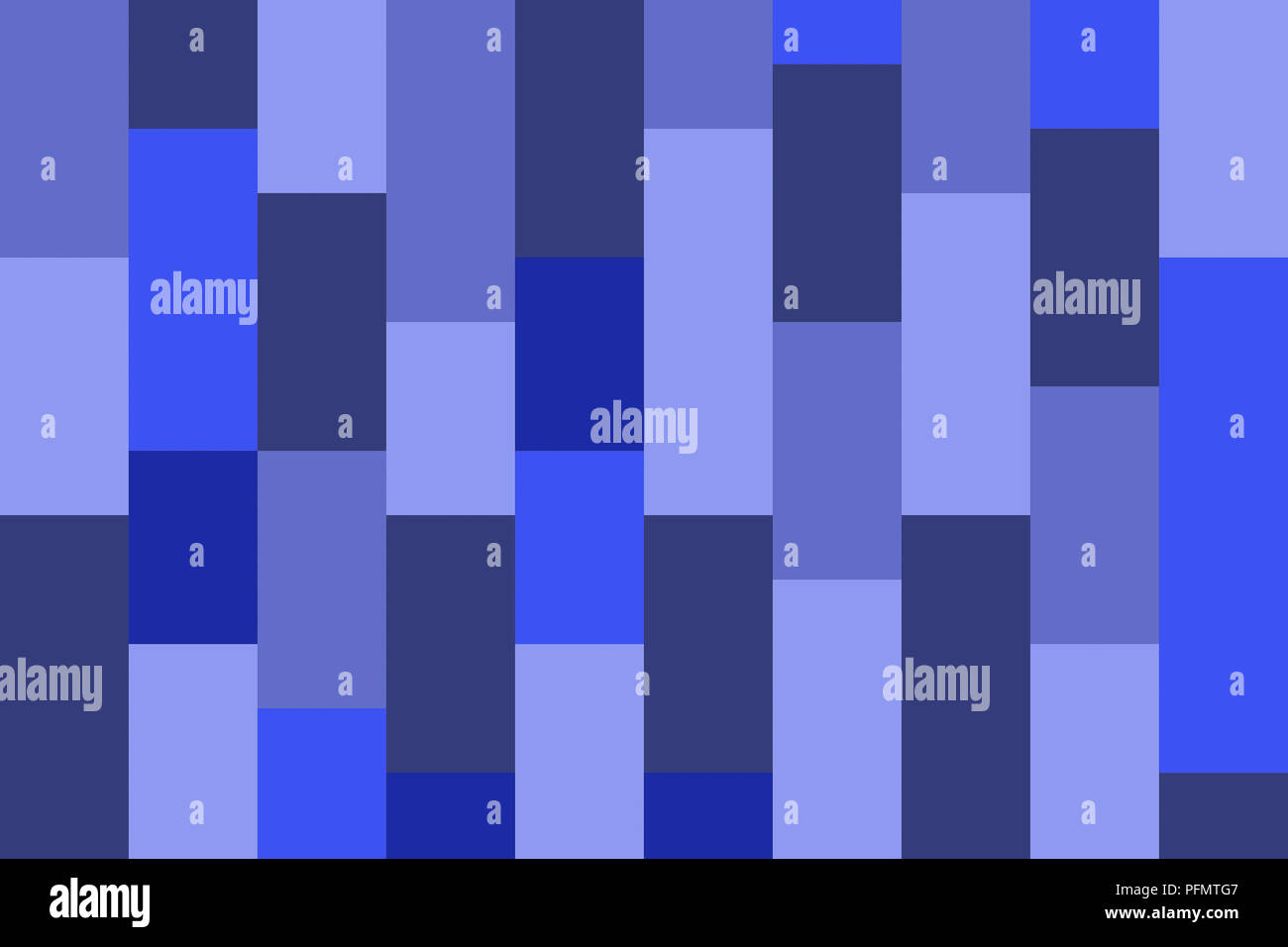 Abstract block bars illustration shades of blue Stock Photo - Alamy