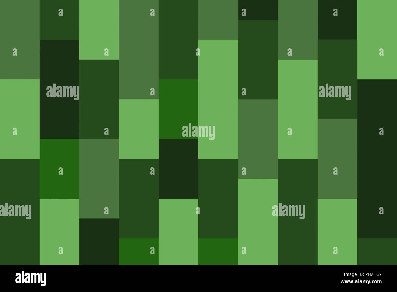 Abstract block bars illustration shades of green Stock Photo - Alamy