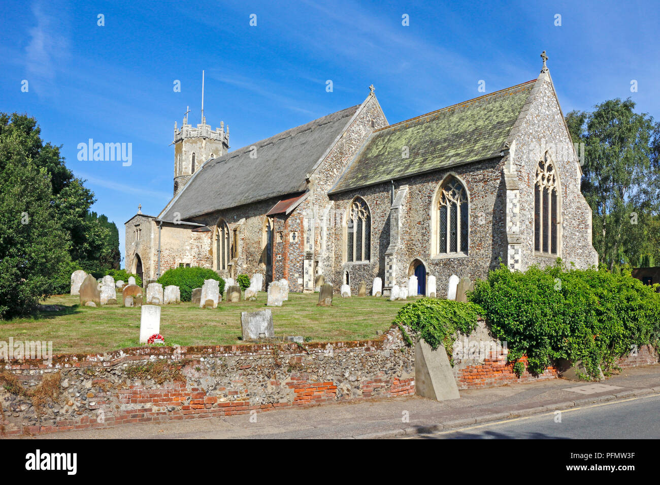 A view of the parish church of St Edmund at Acle, Norfolk, England ...