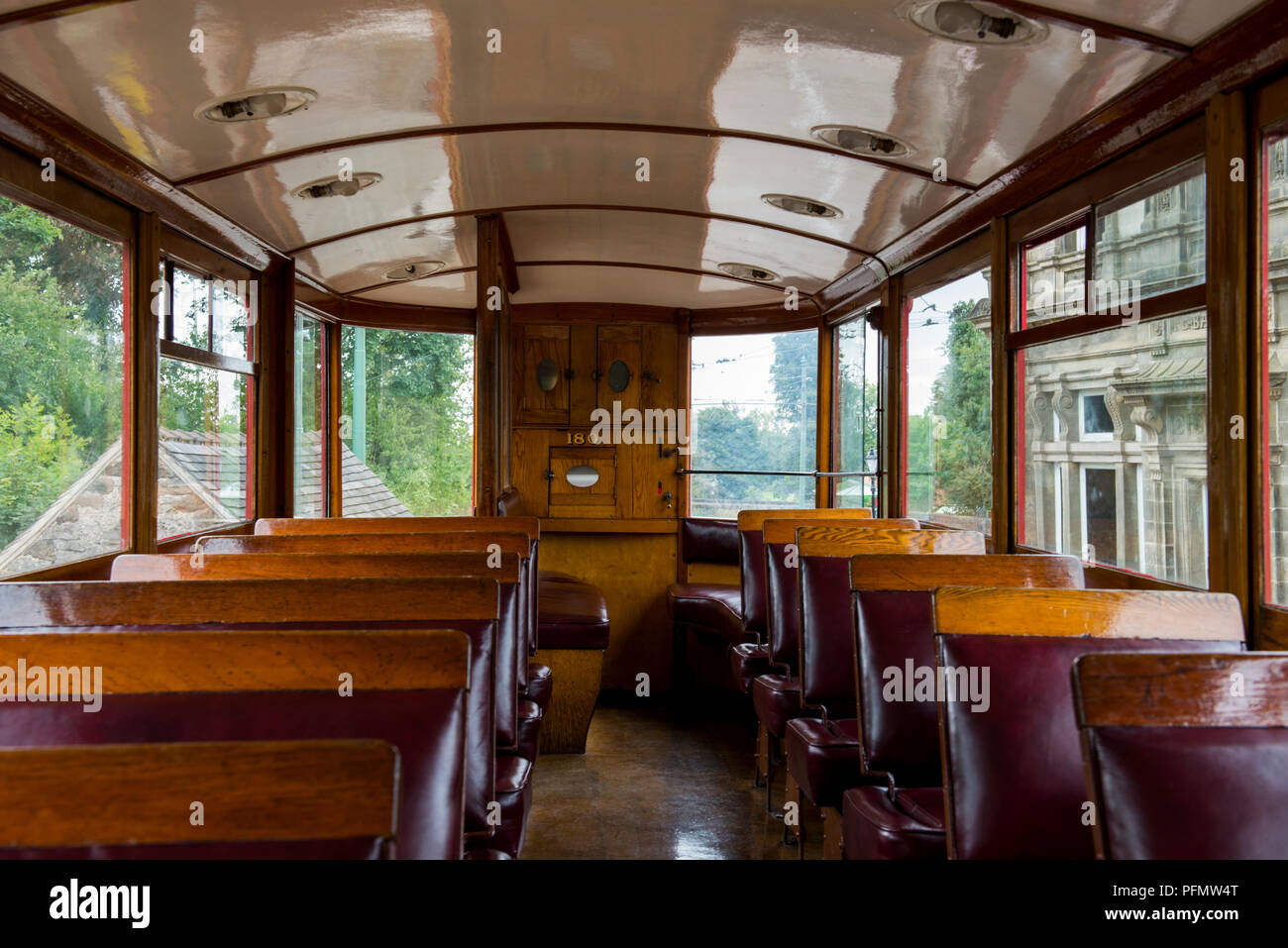 Empty tram seats hi-res stock photography and images - Alamy