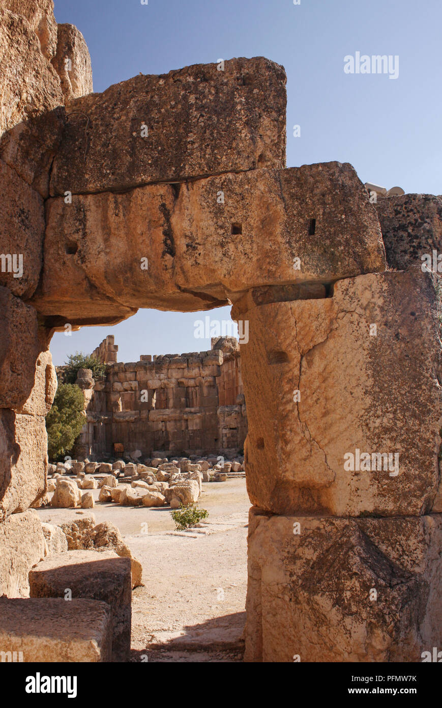 Roman ruins in Baalbek, Lebanon Stock Photo - Alamy
