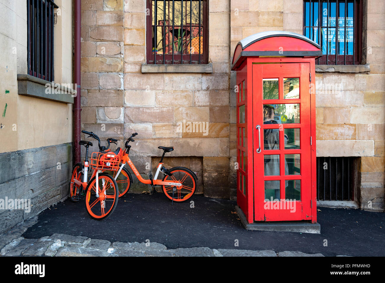 Red Phone Booth Stock Photo - Alamy