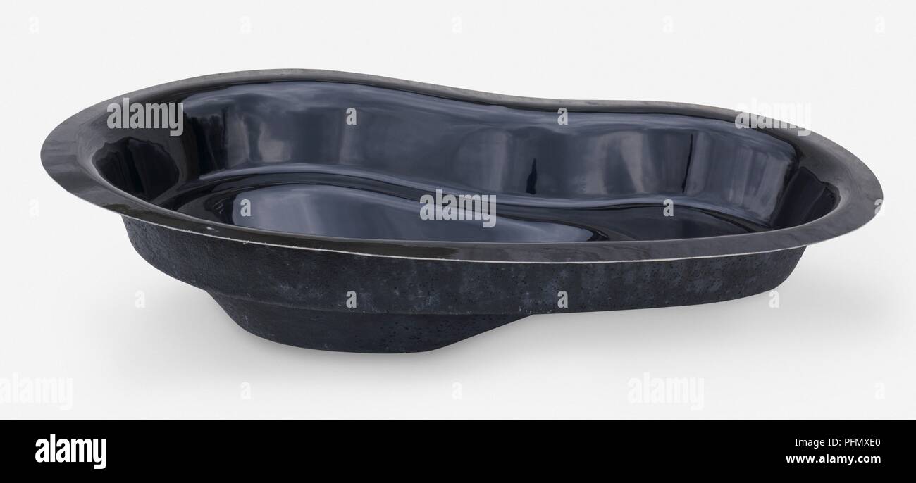 Black polyethylene preformed pond with shallow and deep levels Stock ...