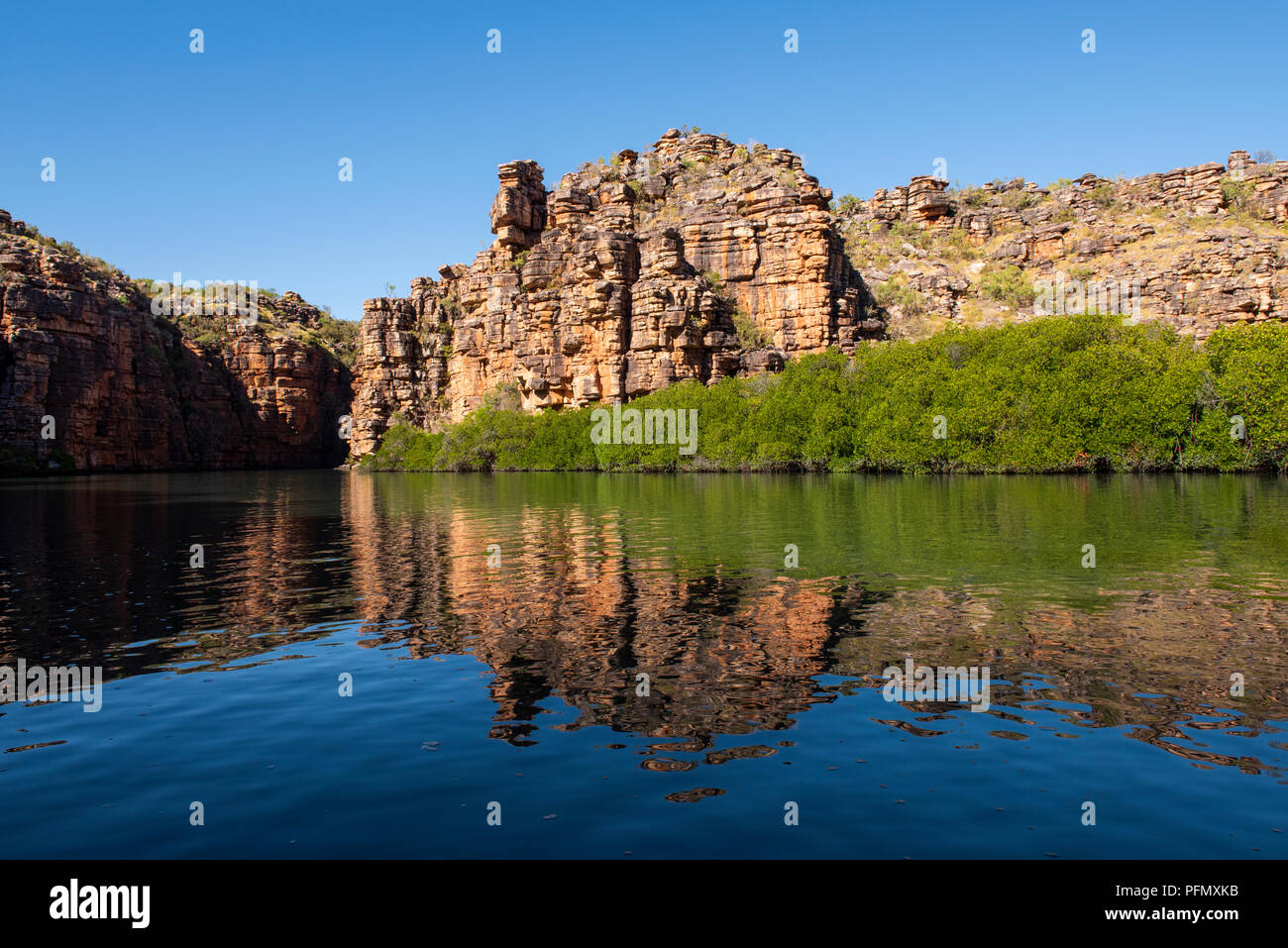 Australia, Western Australia, Kimberley Coast, Koolama Bay. Typical red ...