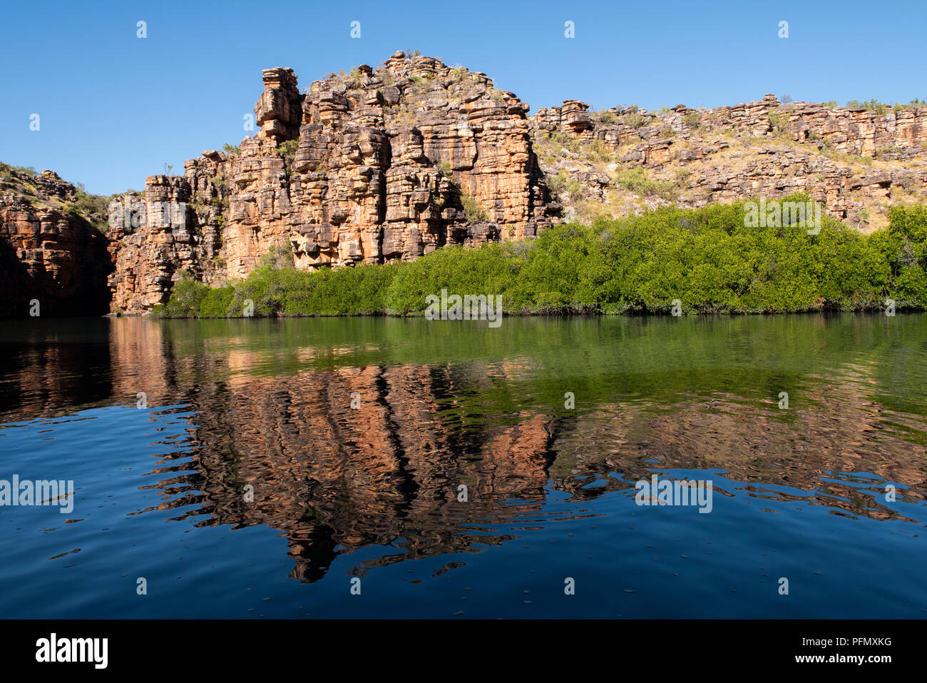 Australia, Western Australia, Kimberley Coast, Koolama Bay. Typical red ...