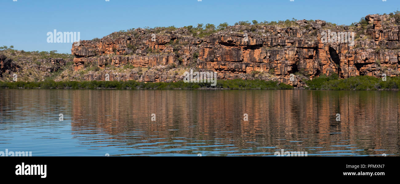 Australia, Western Australia, Kimberley Coast, Koolama Bay. Typical red ...