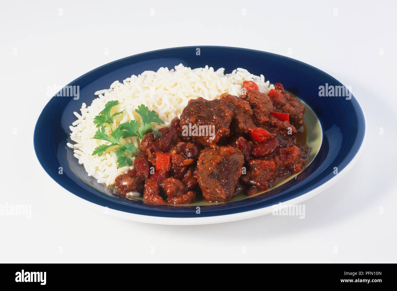 Chilli con carne on plate hi-res stock photography and images - Alamy
