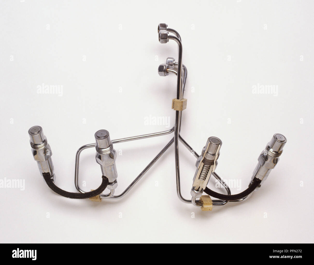 Modern diesel fuel injection system Stock Photo - Alamy