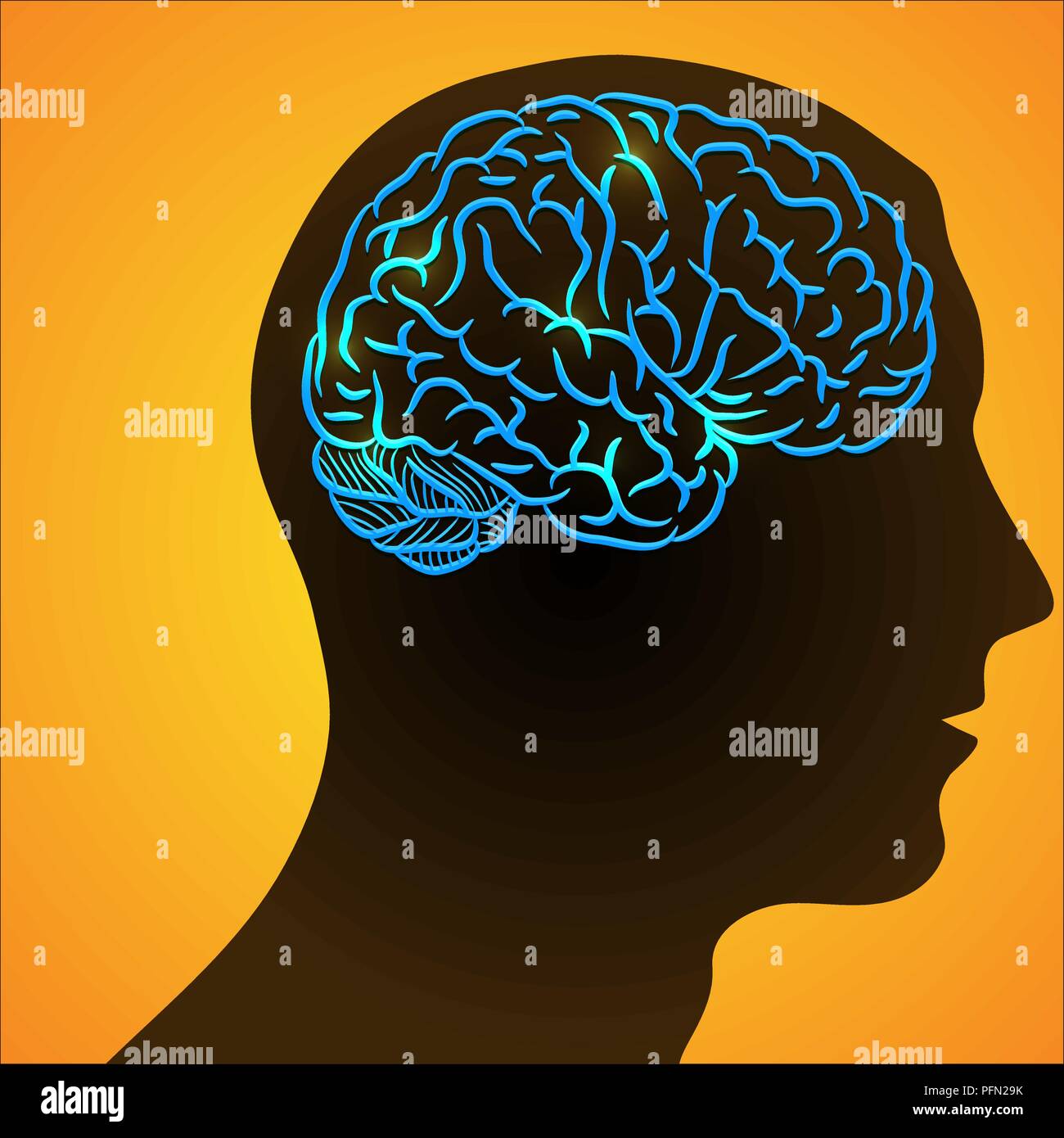 Brain Power Symbol Black And White Stock Photos & Brain Power Symbol ...