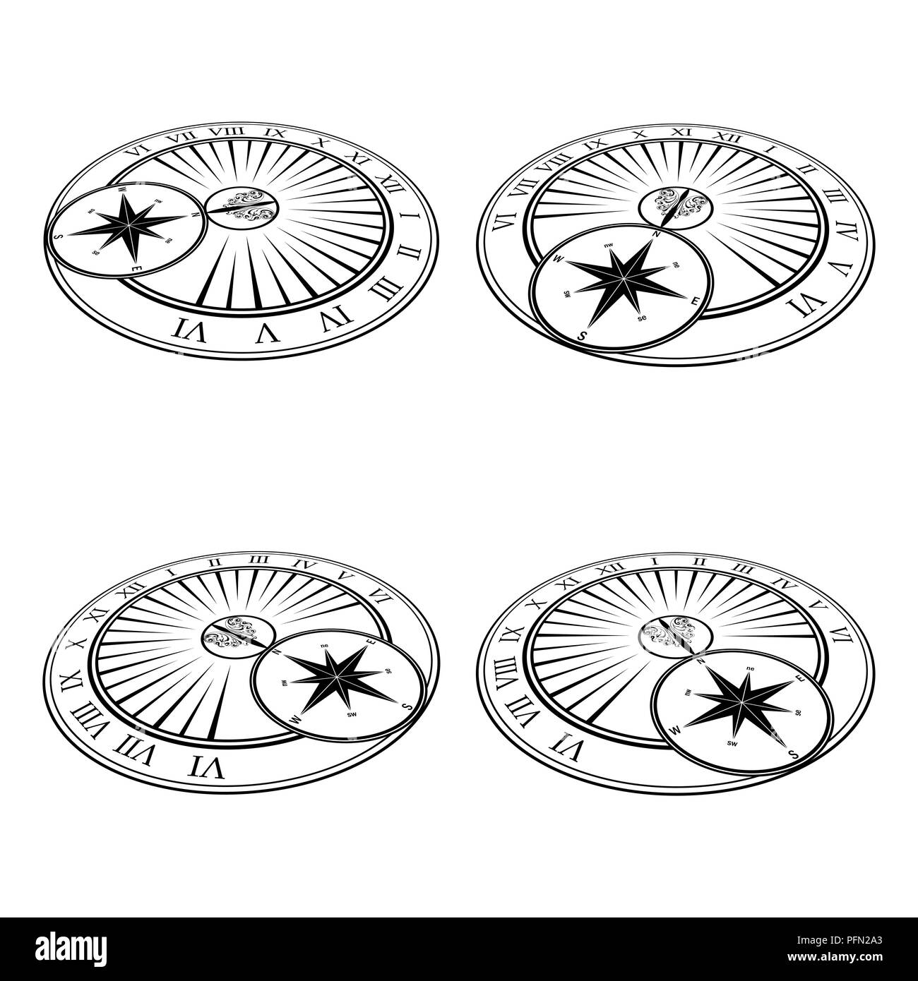 Solar sundial Black and White Stock Photos & Images - Alamy