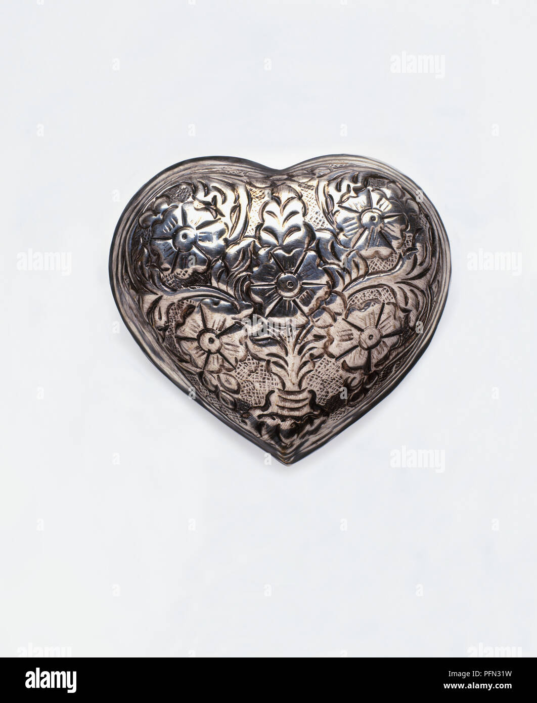 Silver shiny floral background hi-res stock photography and images - Alamy