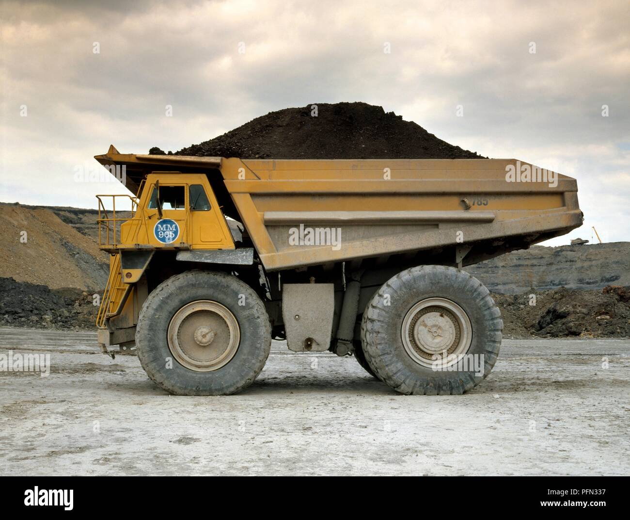 Soil in giant dump truck Stock Photo - Alamy