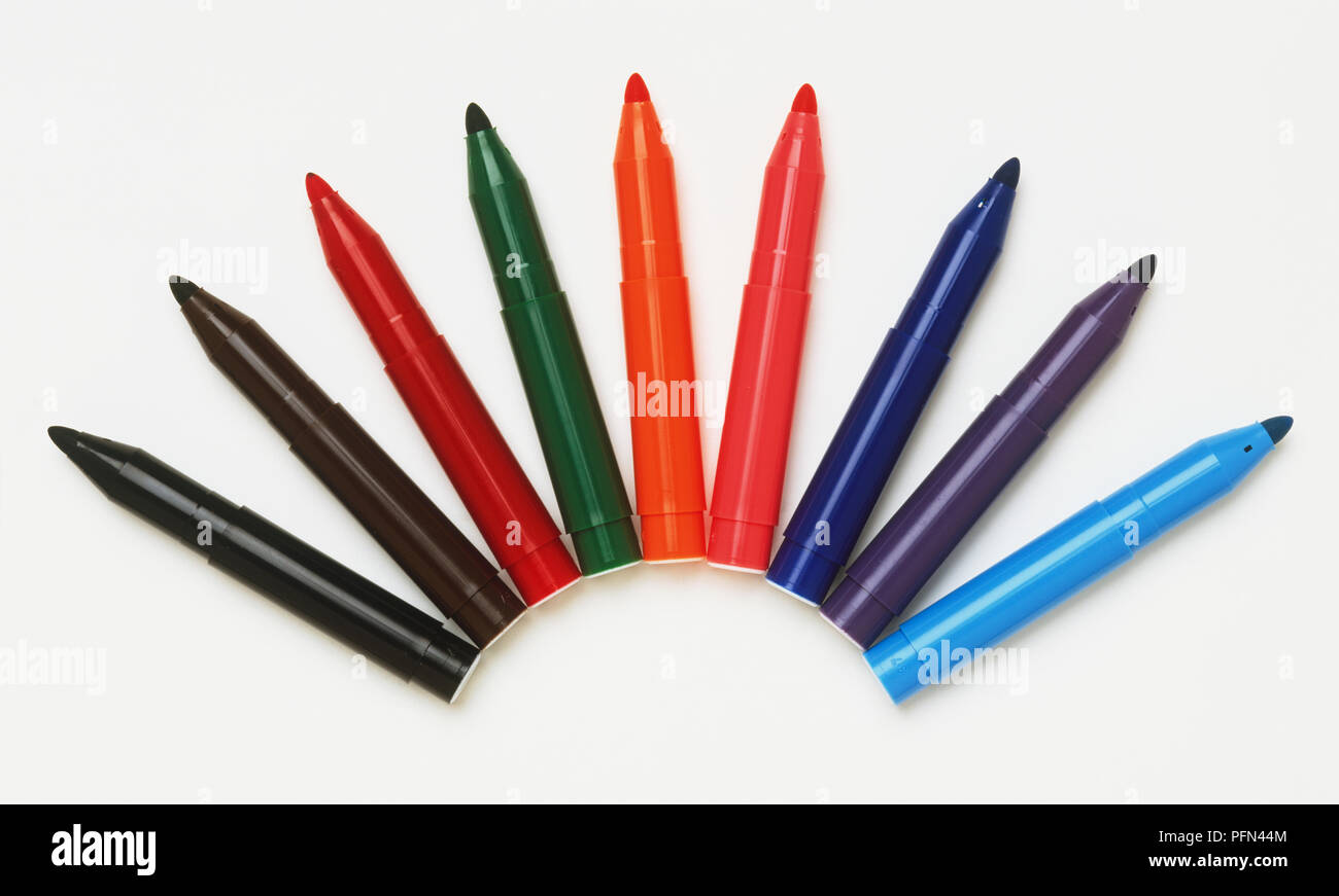Coloured felt tip pens Stock Photo - Alamy