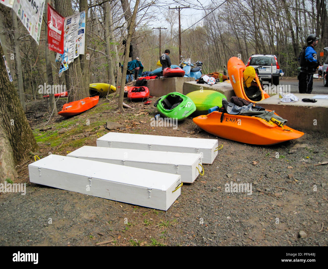 whitewater racing Tariffville Gorge Farmington River Connecticut Stock ...