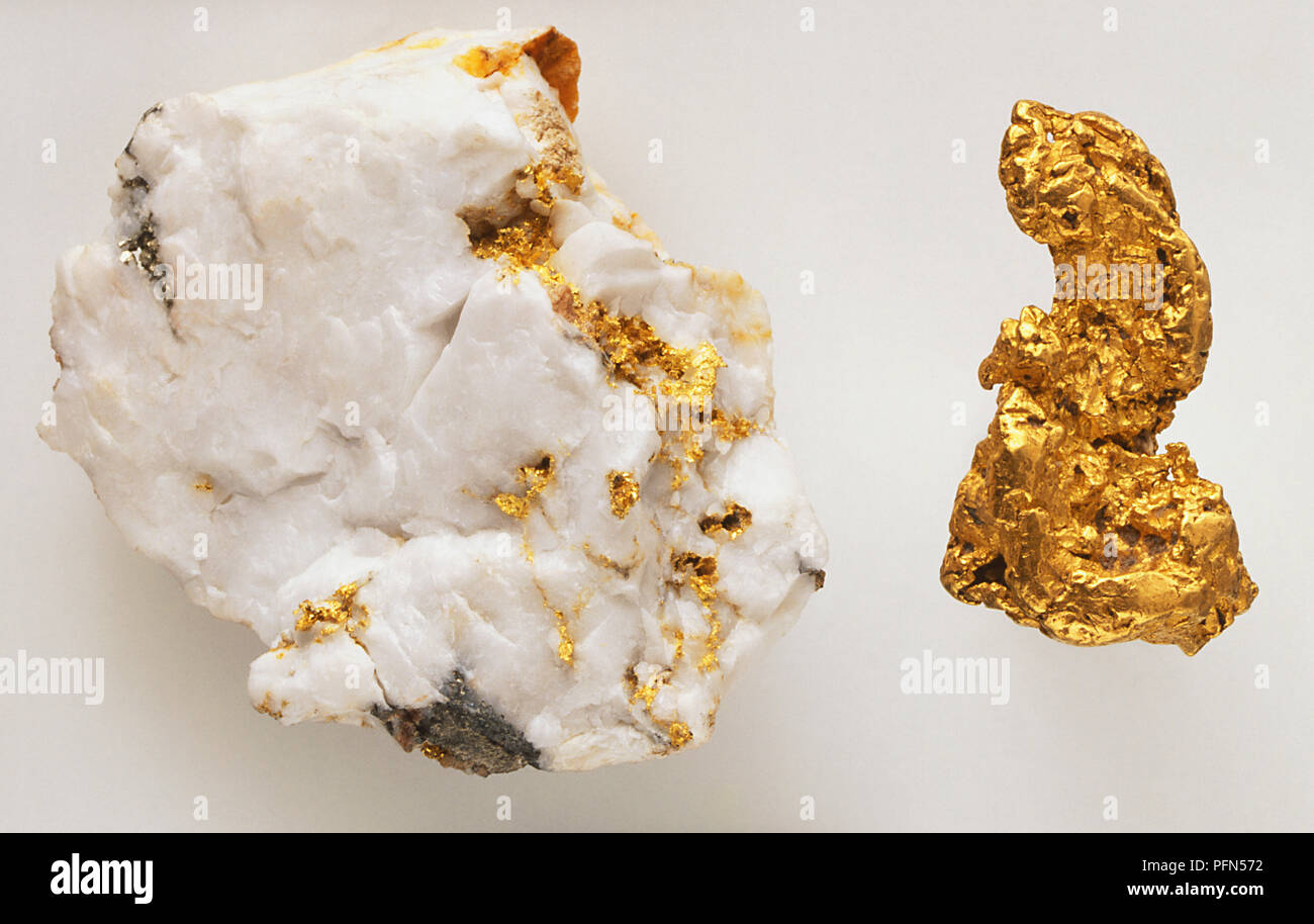 Gold in quartz hi-res stock photography and images - Alamy