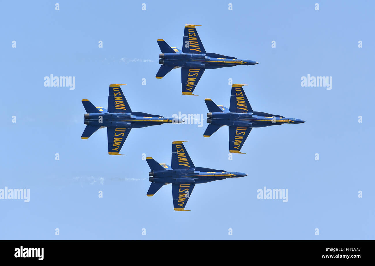 The U.S. Navy Flight Demonstration Squadron, the Blue Angels, Diamond ...