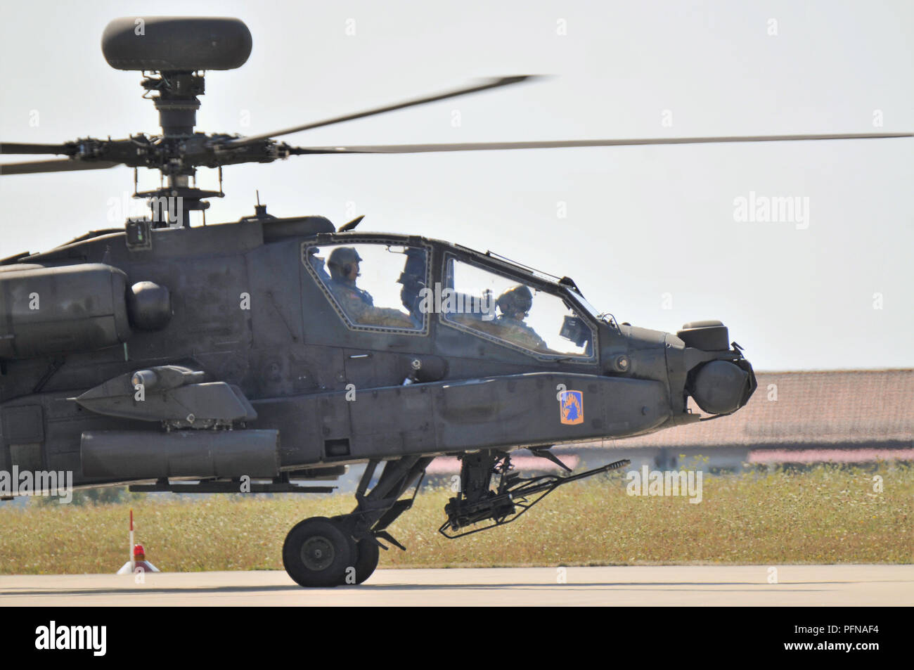 A U.S. Army Apache helicopter with D Company, 1st Battalion, 3rd ...