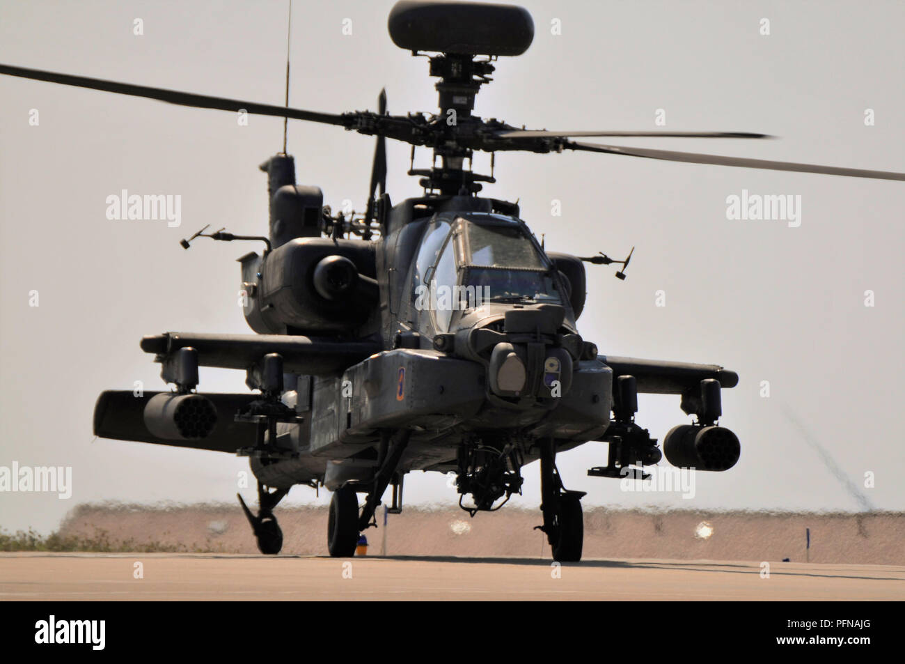 A U.S. Army Apache helicopter with D Company, 1st Battalion, 3rd ...