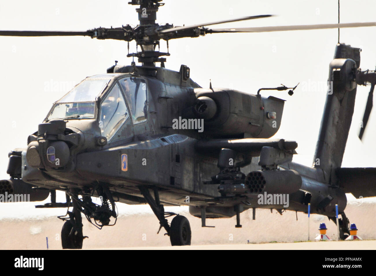 A U.S. Army Apache helicopter with D Company, 1st Battalion, 3rd ...