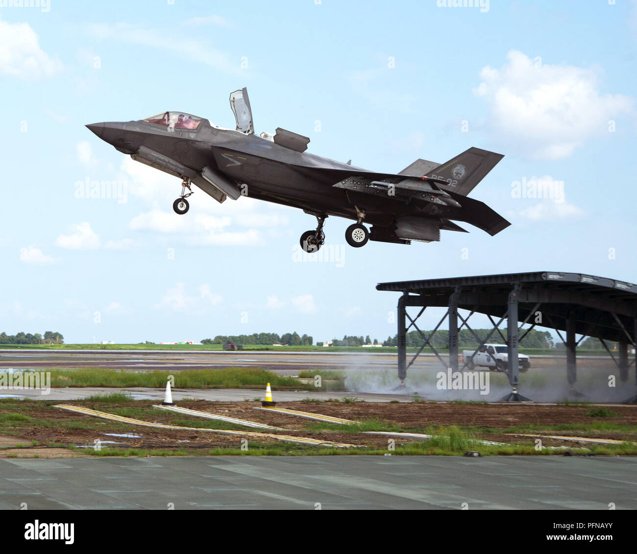 Royal Air Force Sqn Ldr Andrew "Gary" Edgell, test pilot at the F-35 ...