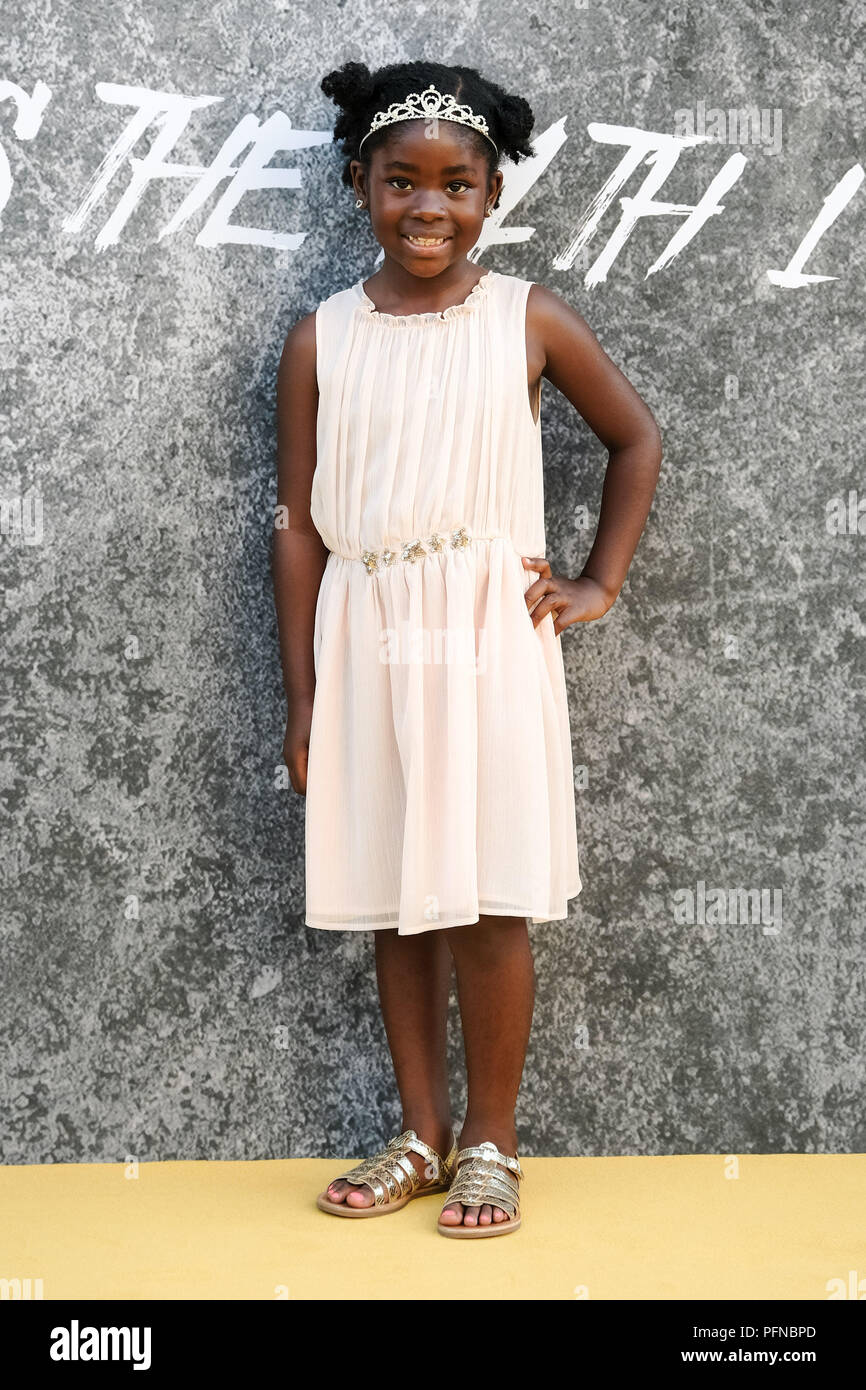 London, UK. 21st Aug, 2018. Myla-Rae Hutchinson-Dunwell at UK PREMIERE ...