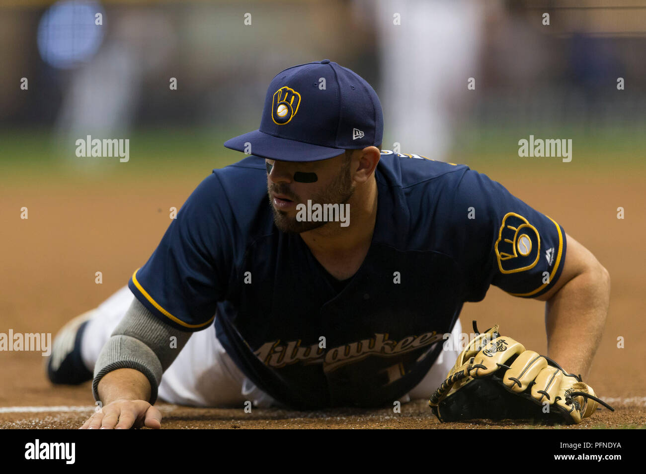 Milwaukee, Wisconsin, USA. August 21, 2018: Milwaukee Brewers third ...