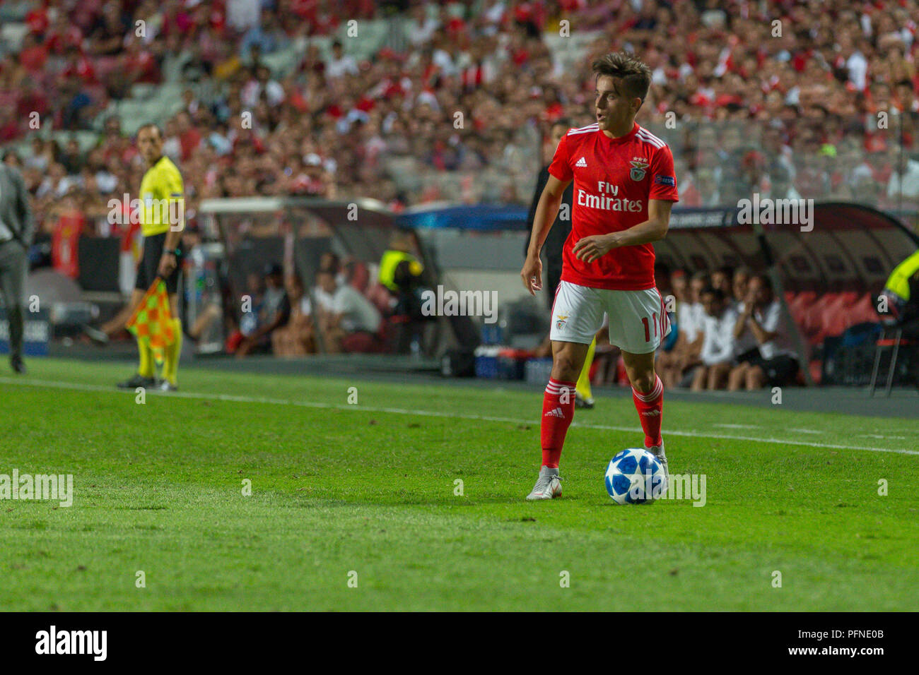 Lisbon, Portugal. August 21, 2018. Benfica's forward from Argentina ...