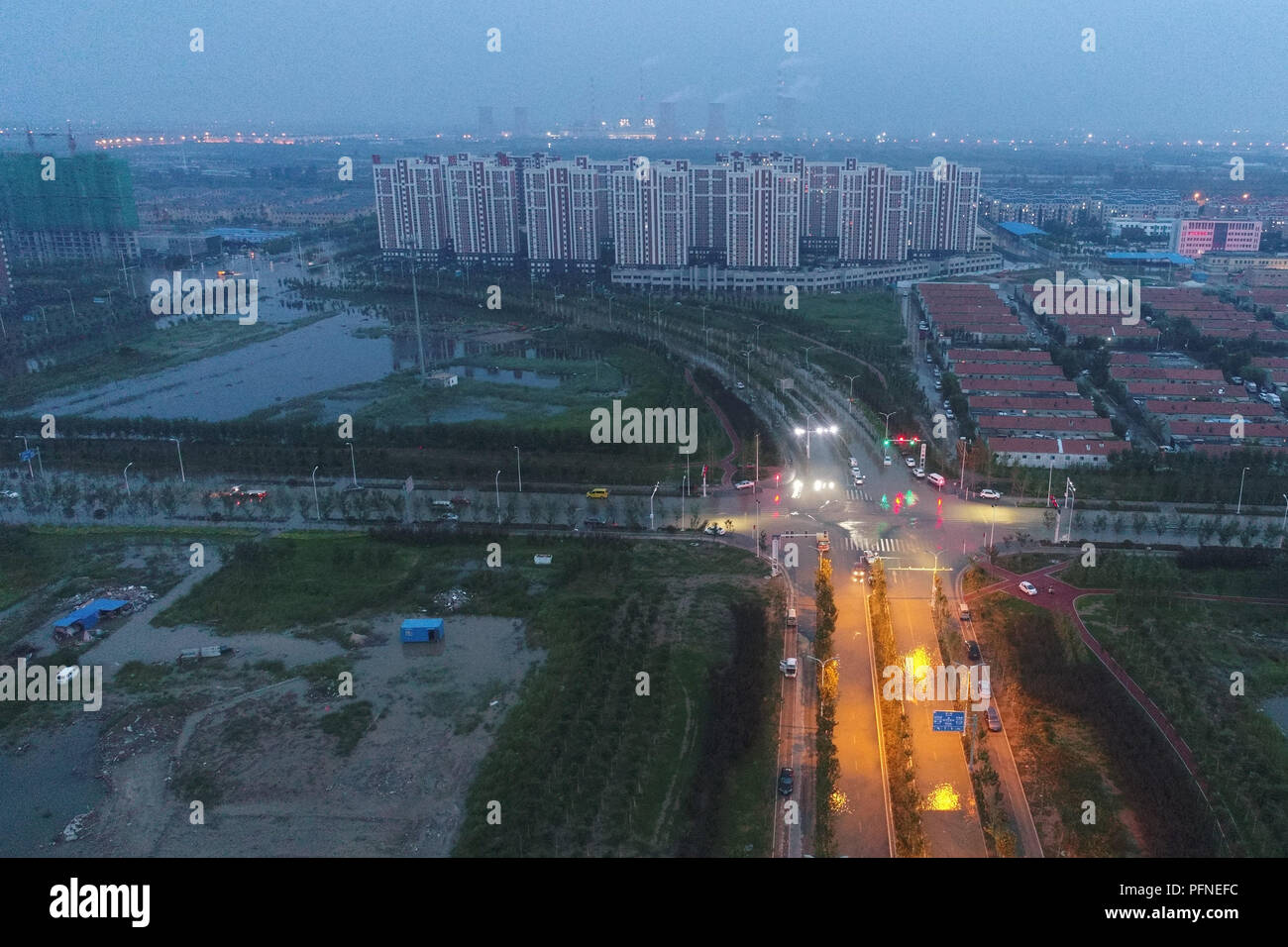 Dongying, Dongying, China. 22nd Aug, 2018. Dongying, CHINA-Aerial ...