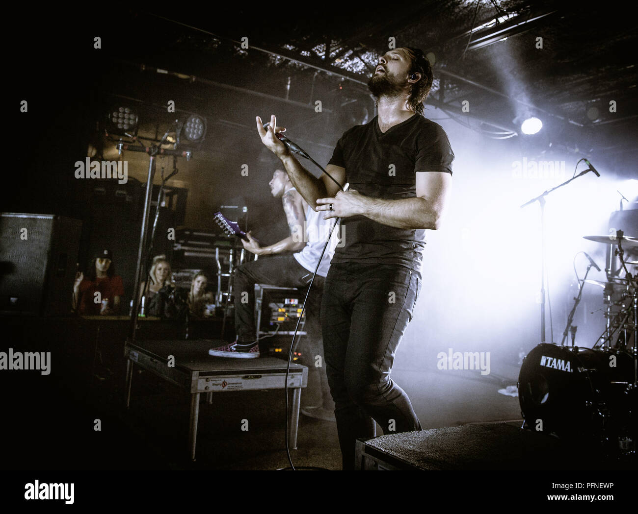 Austin, Texas, USA. 19th Aug, 2018. LUKAS MAGYAR, the lead vocalist of ...