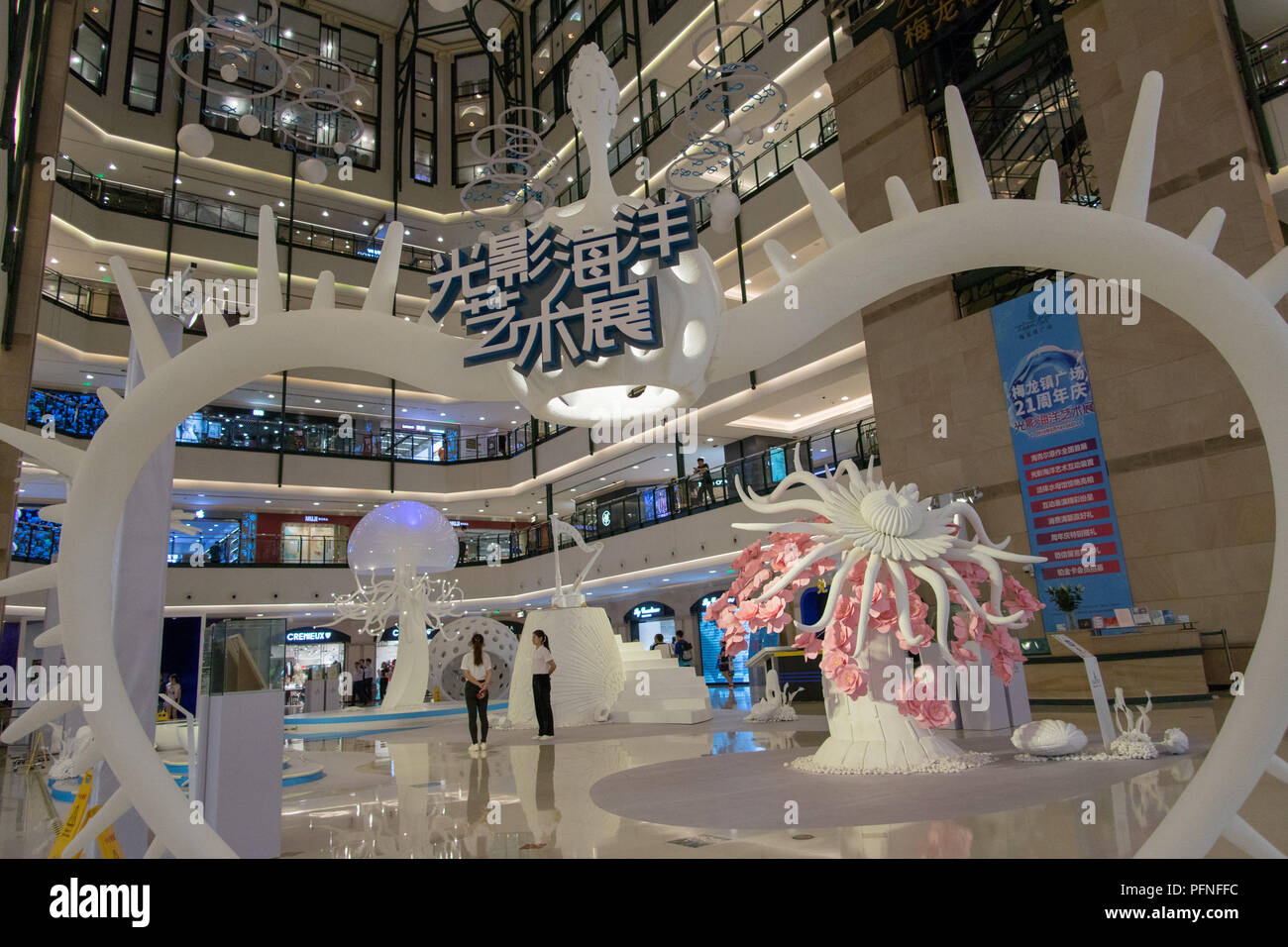 Shanghai, Shanghai, China. 22nd Aug, 2018. Shanghai, CHINA-A marine art ...